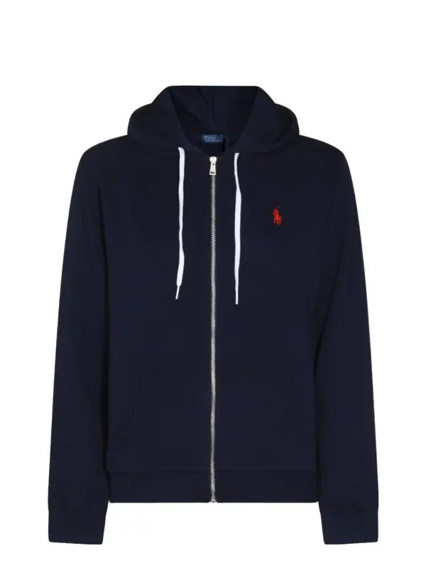 Polo Ralph Lauren Zip Hoodie With Logo - Blue