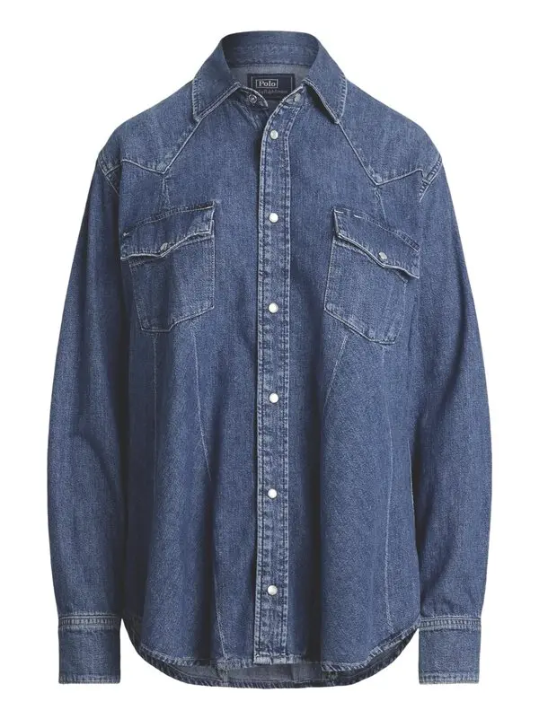 Polo Ralph Lauren Long-sleeved Denim Shirt - Blue