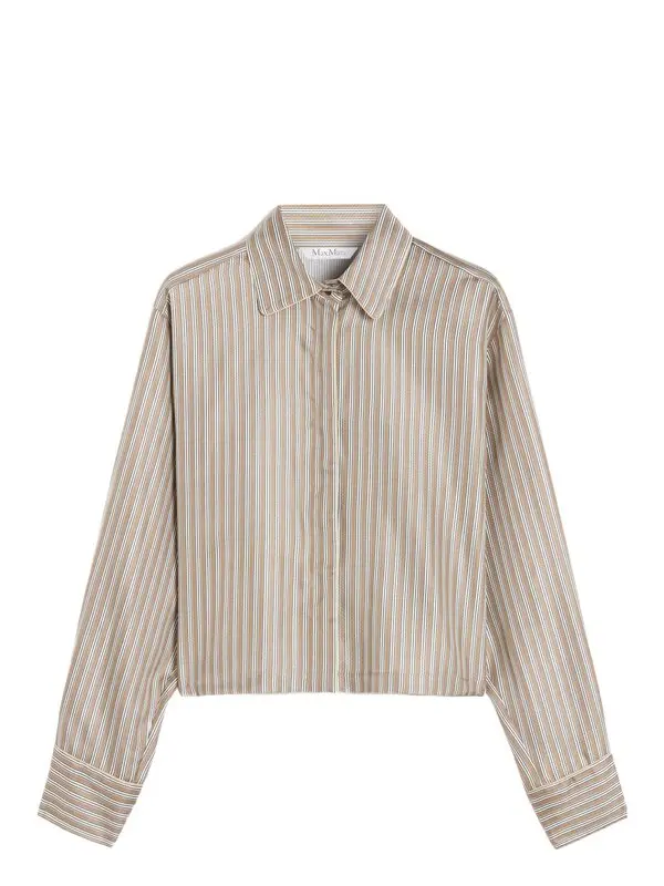 Max Mara Brama Striped Button-up Shirt - Brown