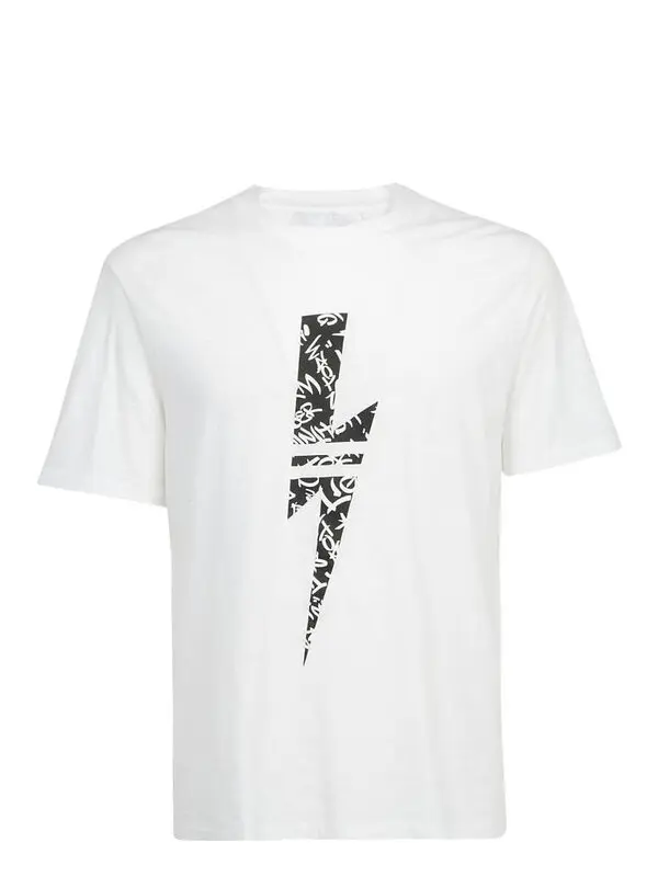 Neil Barrett Lightning Printed T-shirt - White