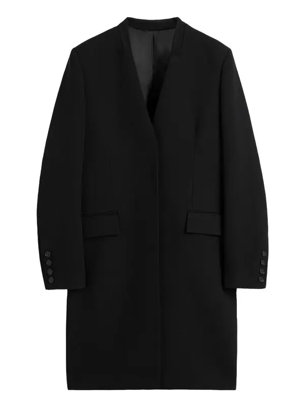TOTEME Deep Pleat Coat - Black