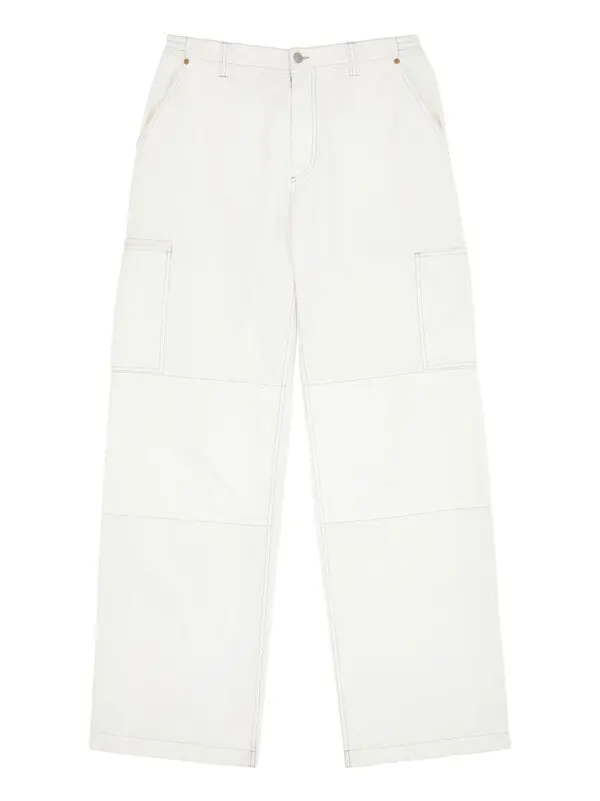 MAISON MARGIELA Numeric Signature Wide-leg Trousers - Off White