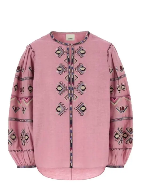 Isabel Marant Étoile Zielle Embroidered Blouse - Pink