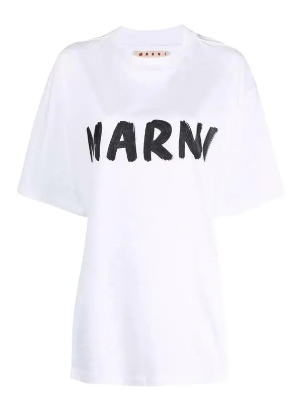 Marni Logo Printed Crewneck T-shirt - No