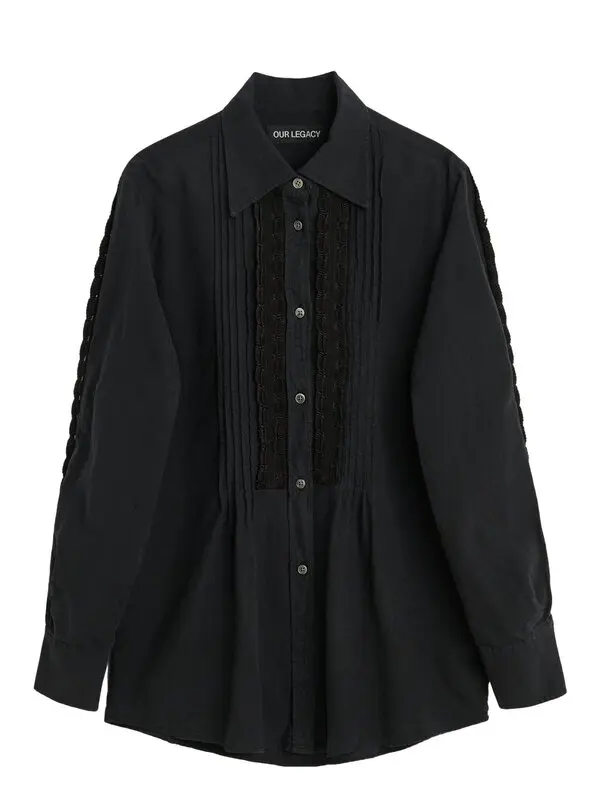 Our Legacy Sincere Pleated Shirt - Black