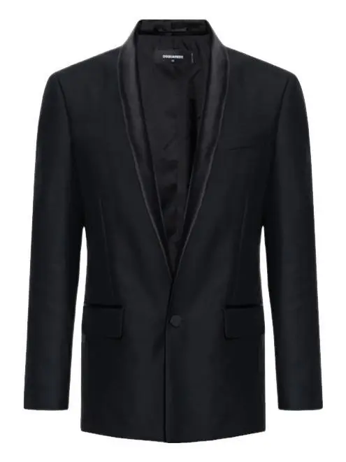 Dsquared2 Single Breasted Tailored Blazer - Black