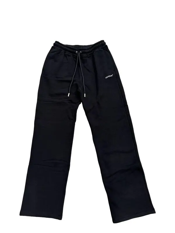 Off-White Arrow Pattern Drawstring Joggers - Black