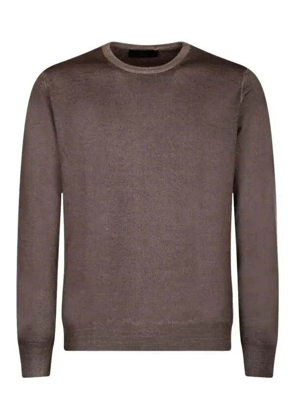 GRAN SASSO Round Neck Wool Sweater - Hazel