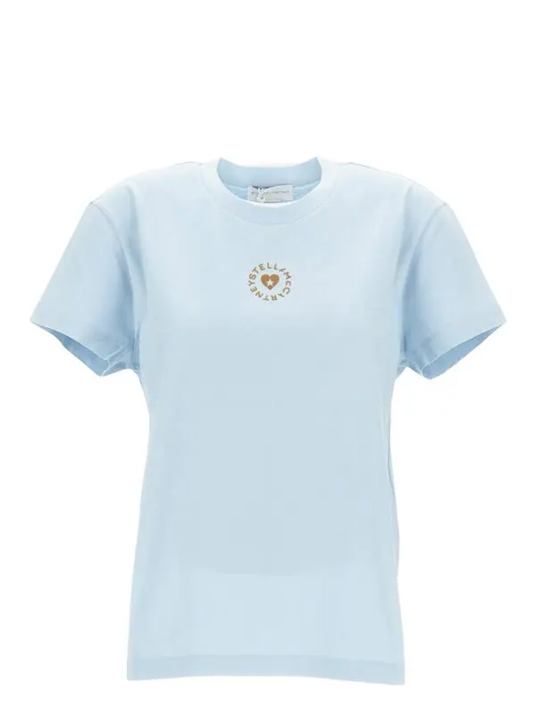 Stella McCartney Logo Printed Crewneck T-shirt - Blue