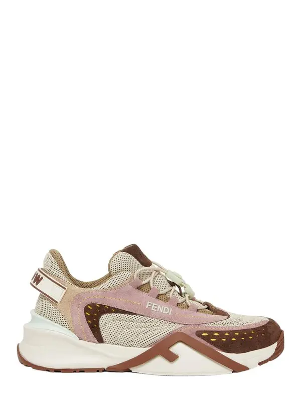 Fendi Flow Lace-up Sneakers - Brown