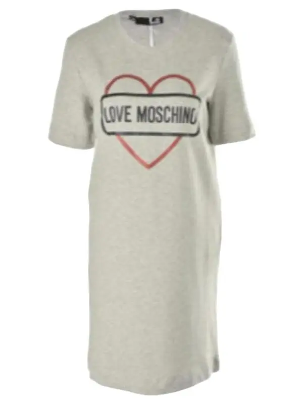 Moschino Printed T-shirt Dress - White