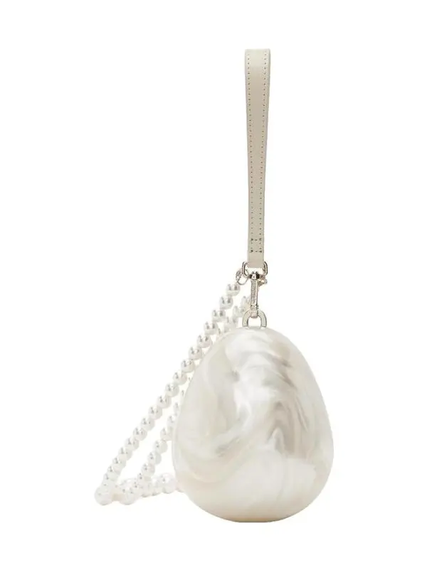 Simone Rocha Pearl-embellished Egg Mini Bag - White
