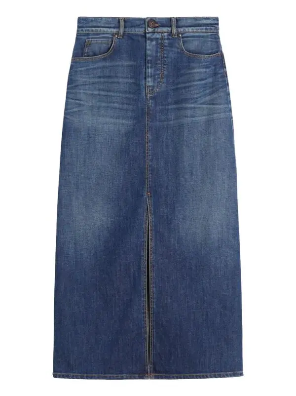 Max Mara Zarelia Denim Maxi Skirt - Blue