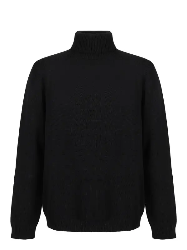 ROBERTO COLLINA Turtleneck Knit Sweater - Black