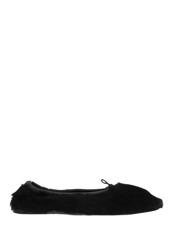 Hereu Faux-shearling Ballerina Flats - Black