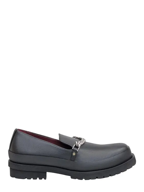 Stella McCartney Chain Detailed Slip-on Loafers - Black