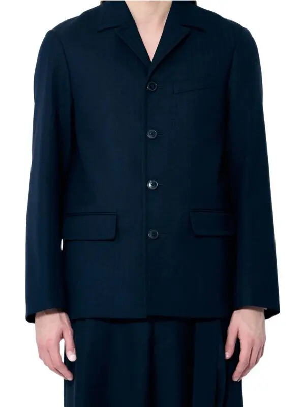 Dries Van Noten Single-breasted Jacket - Navy