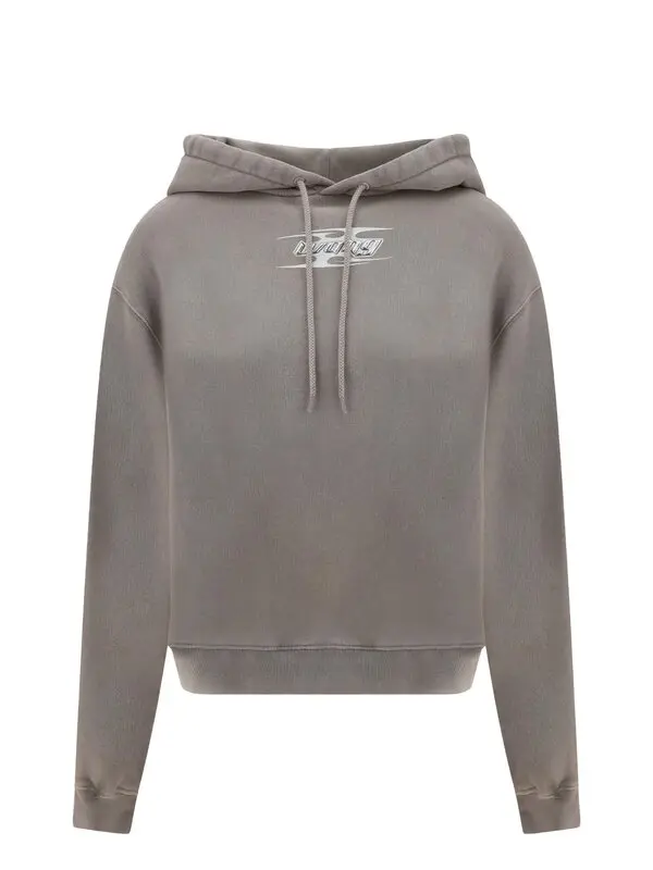 Alexander Wang Blade Logo Embossed Hoodie - Gray