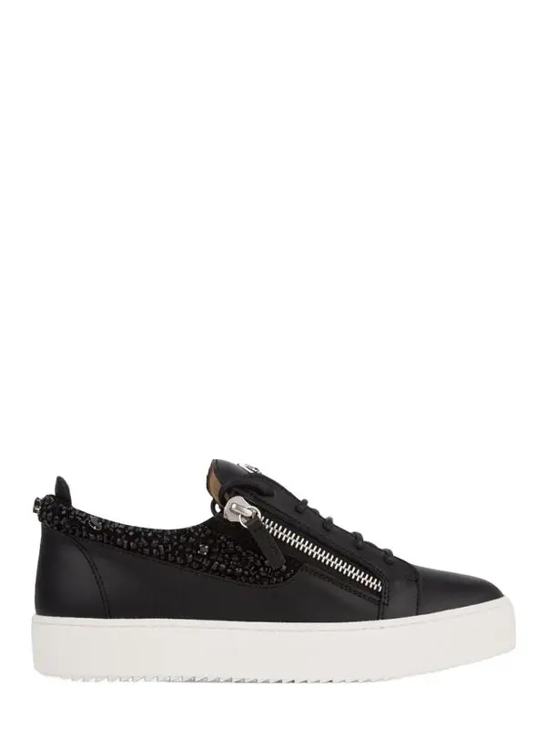 GIUSEPPE ZANOTTI Crystal Embellished Sneakers - Black
