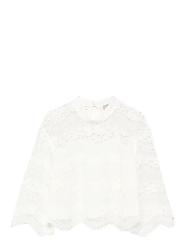 TWINSET Lace Detail Cover-up - White