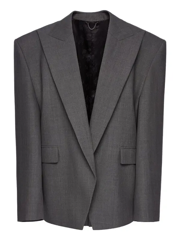 Magda Butrym Oversized Tuxedo Blazer - Grey