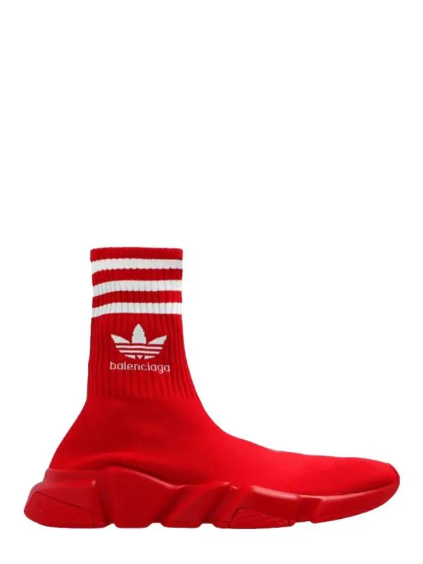 Balenciaga X Adidas Embroidered Sock Sneakers - Red
