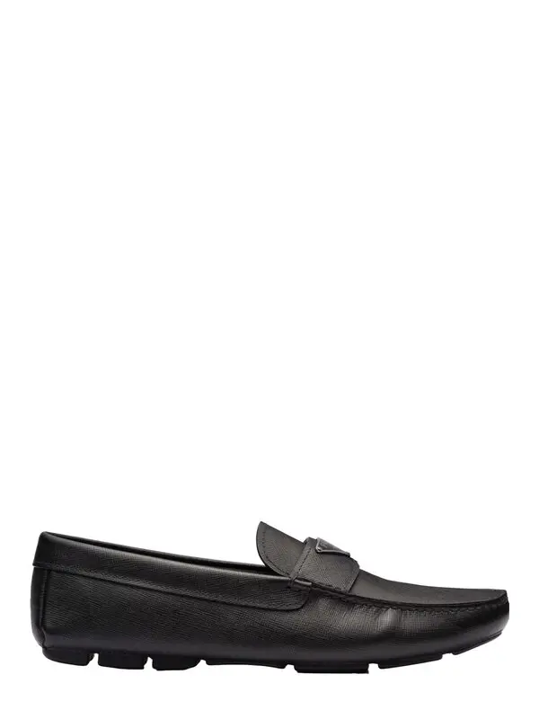Prada Triangle Logo Loafers - Black