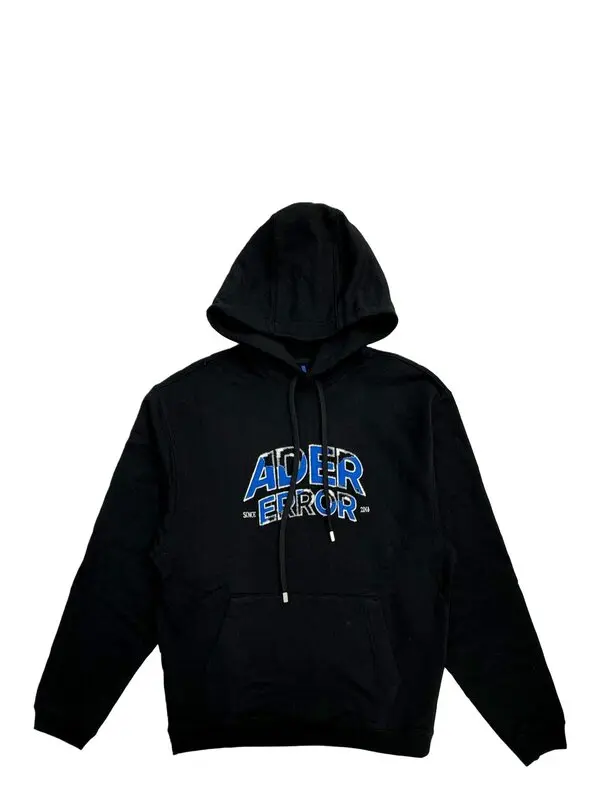 ADER ERROR Hooded Sweatshirt With Drawstring And Large Front Pocket - Black