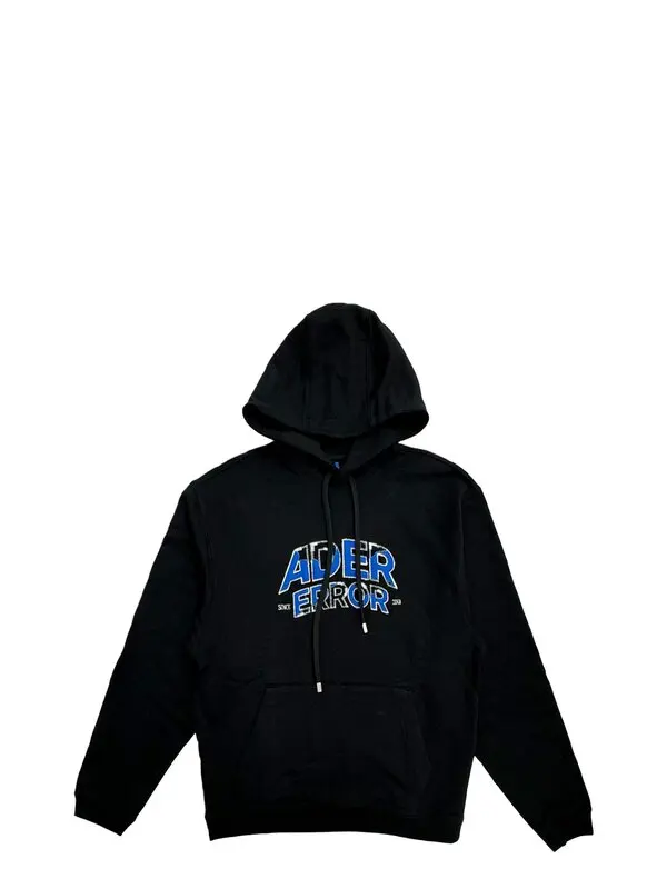 ADER ERROR Hooded Sweatshirt With Drawstring And Large Front Pocket - Black