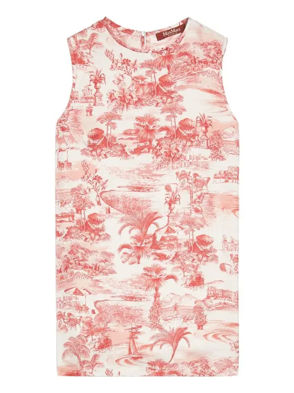 Max Mara Eresia All-over Printed Top - Red