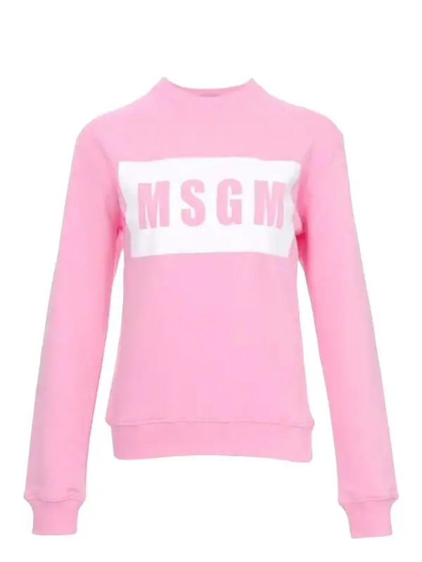 MSGM Logo Detail Sweatshirt - Pink