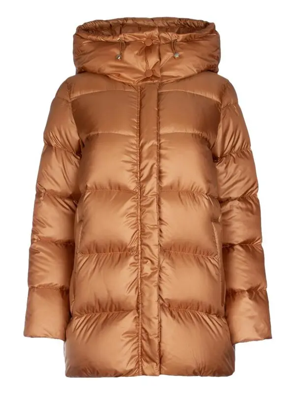 IBLUES Cristin Hooded Puffer Coat - Brown
