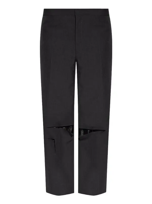 Givenchy Wool Trousers With Distressed Knee Detail - Black
