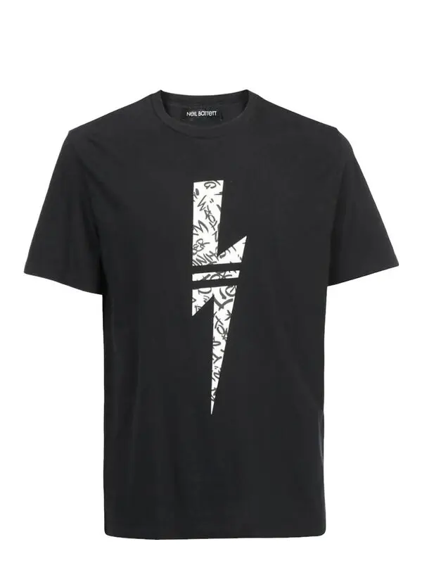 Neil Barrett Lightning Printed T-shirt - Black