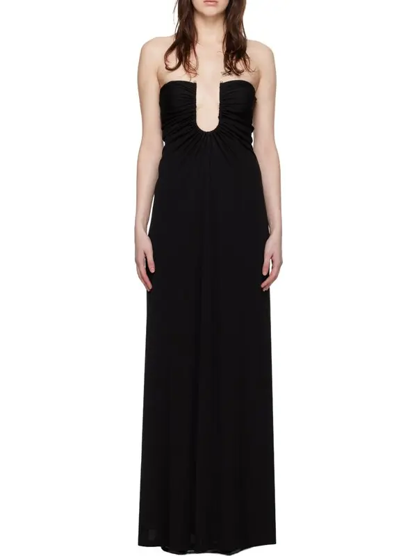 Christopher Esber Ruched Strapless Gown - Black
