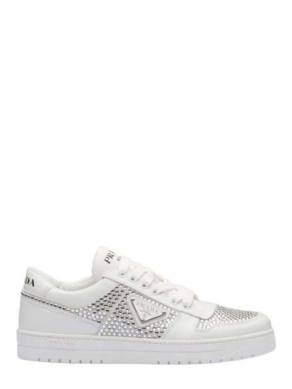 Prada Embellished Low-top Sneakers - White