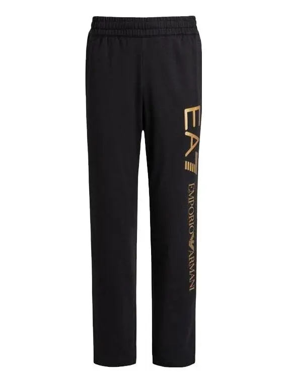 EA7 Elastic Waist Casual Pants - Black