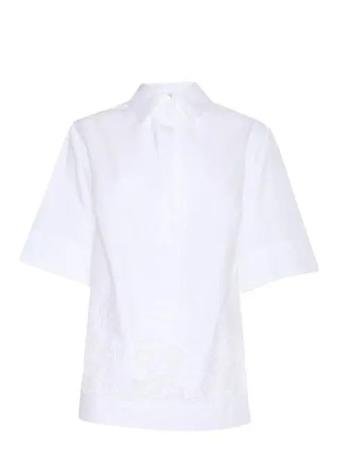 P.a.r.o.s.h Floral Embroidered Blouse - White