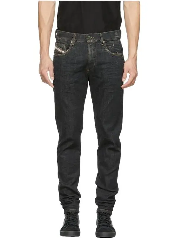 DIESEL® Slim Fit Jeans With Logo Detail - Black