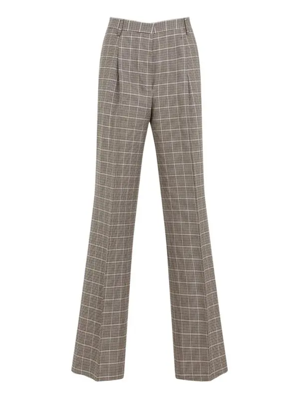 Dries Van Noten Plaid Tailored Trousers - Beige