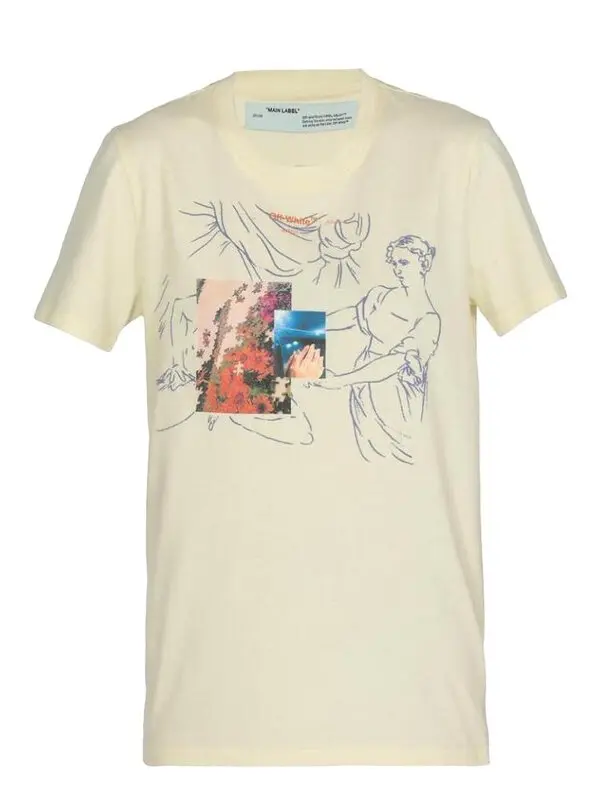 Off-White Illustration Printed T-shirt - Nude