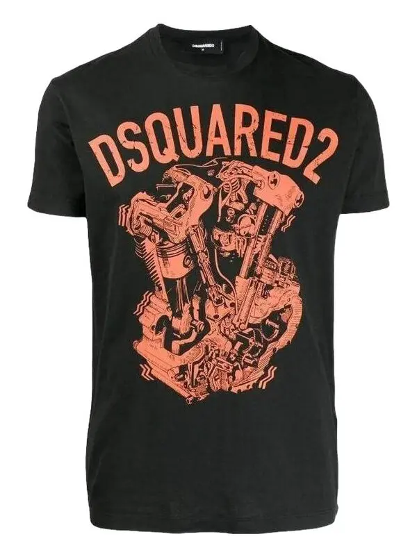 Dsquared2 Logo Printed T-shirt - Black