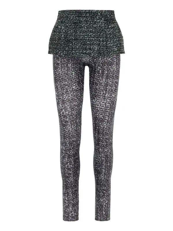 DIESEL® Miniskirt Layered Leggings - Grey