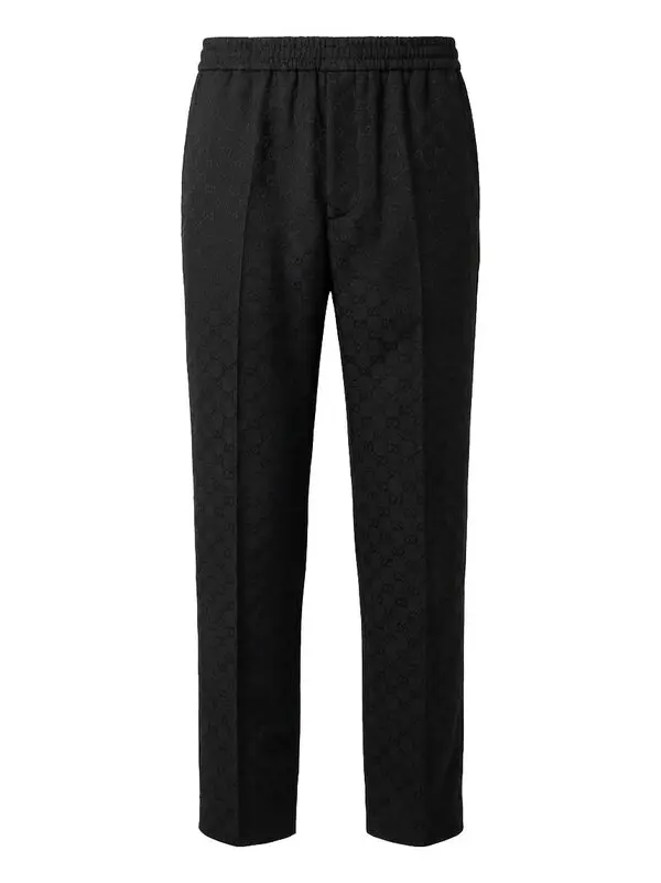 Gucci Monogram Trousers - Black