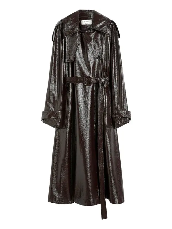 Sportmax Belted Long Coat - Brown