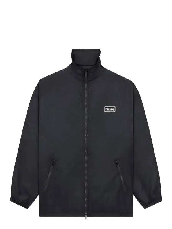 Kenzo Zipped Track Jacket With Contrast Stripes - Black