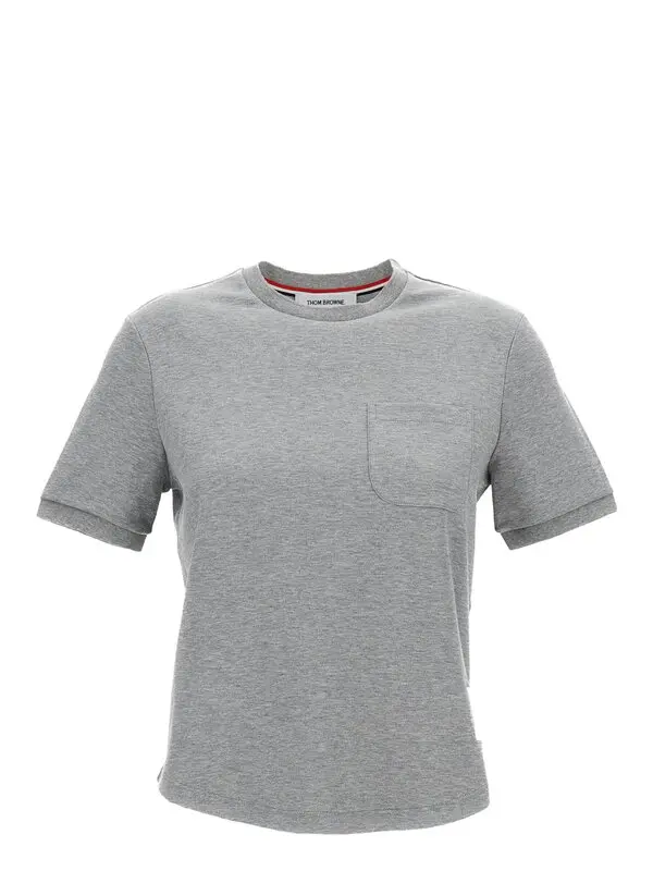 Thom Browne Milano Pocket Crewneck T-shirt - Light Gray