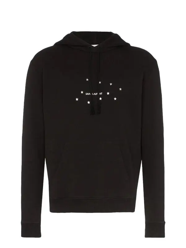 Saint Laurent Star Logo Hoodie - Black
