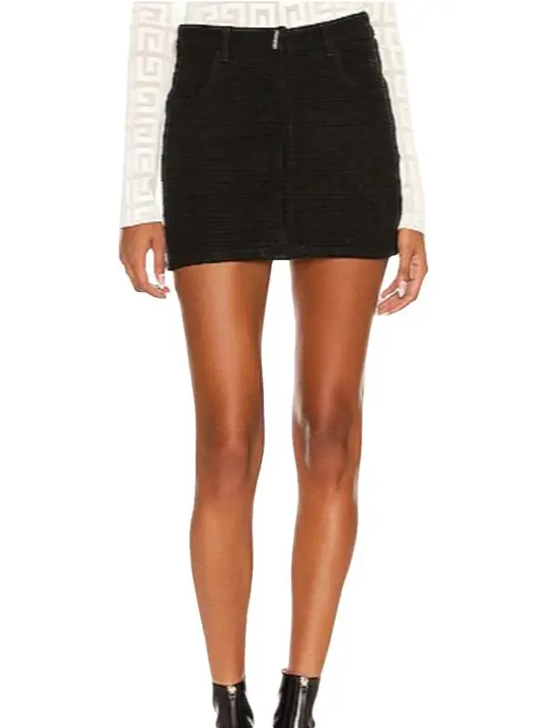 Givenchy Mid-rise Monogram Mini Skirt - Black