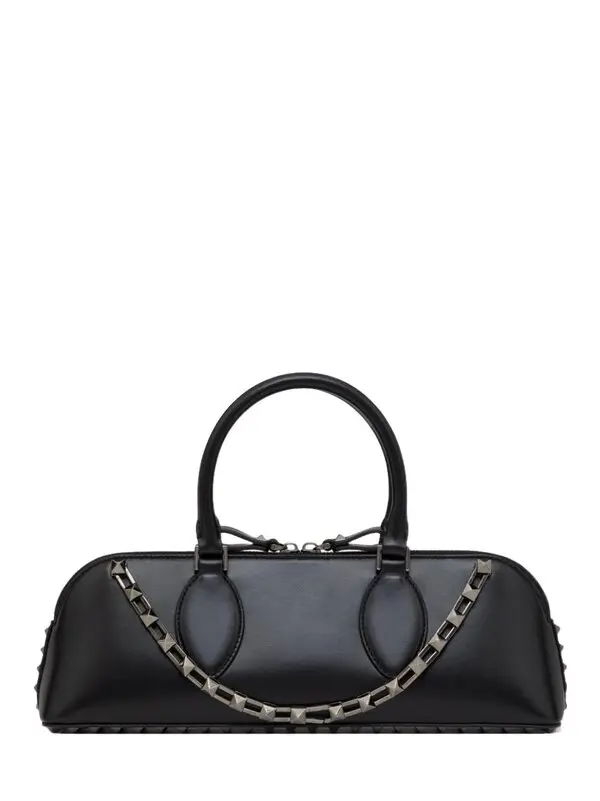 Valentino Garavani Rockstud East-west Zip-up Tote Bag - Black